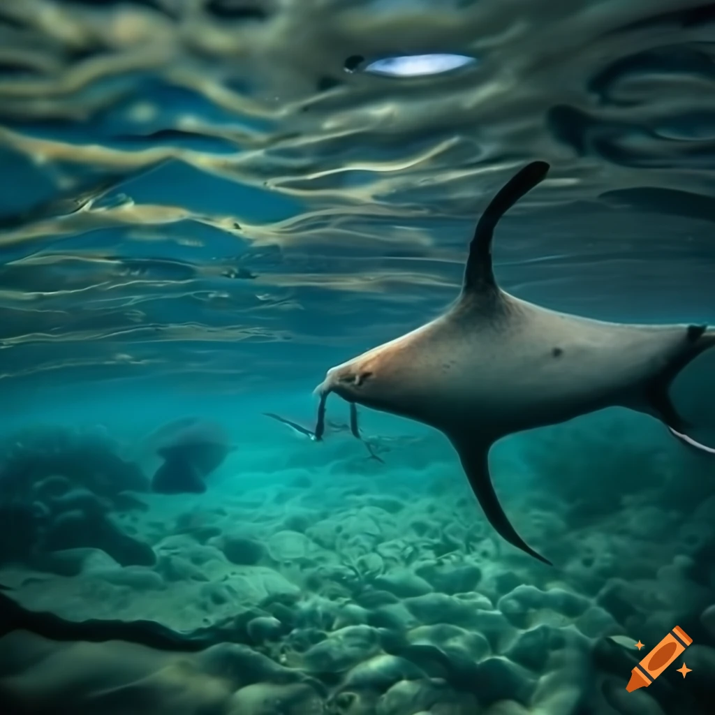 Surface of water captured in aquatic photography on Craiyon