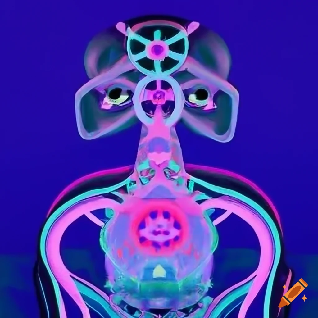 Graphic novel inspired surreal concept art with neon colors on Craiyon