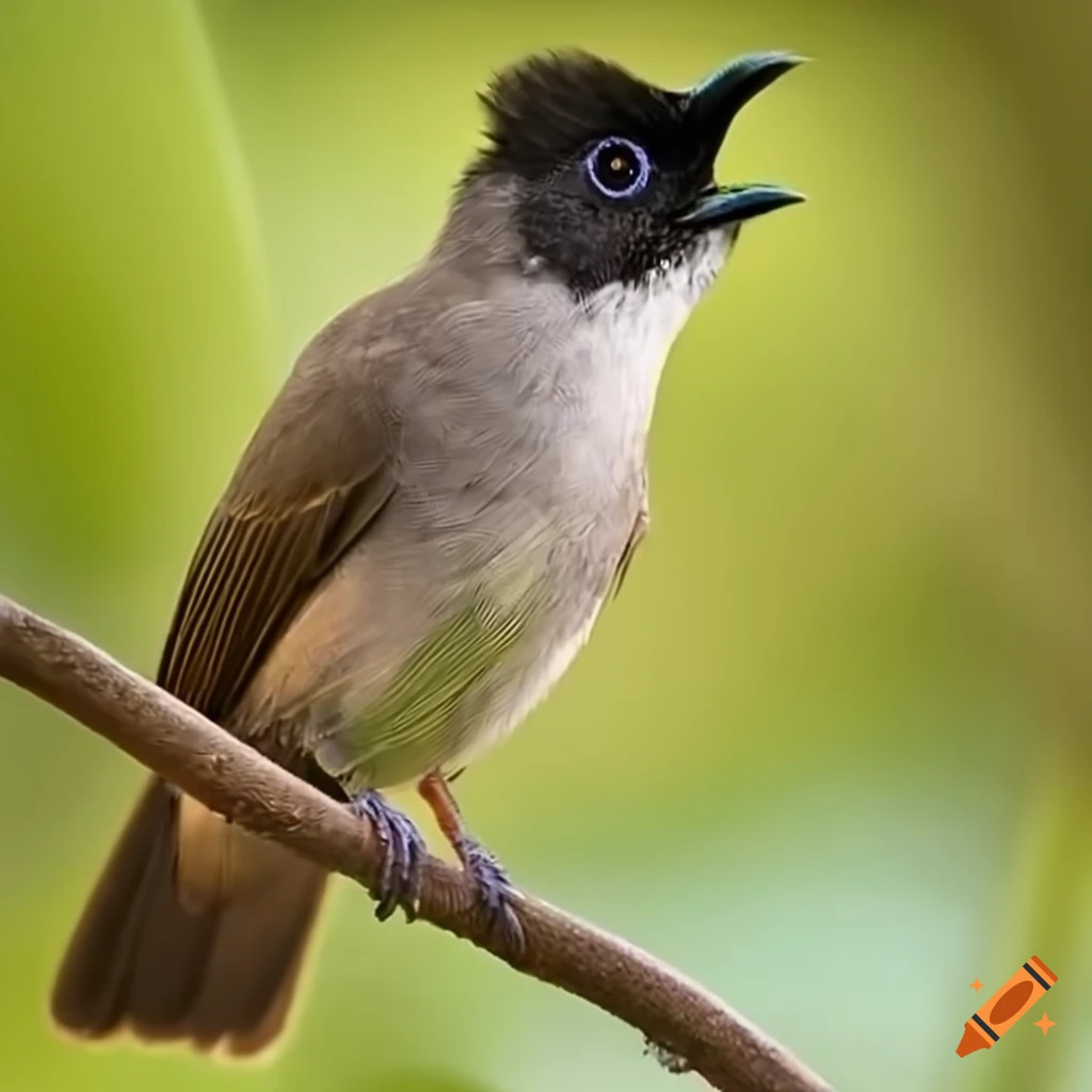 Bulbul bird singing on Craiyon