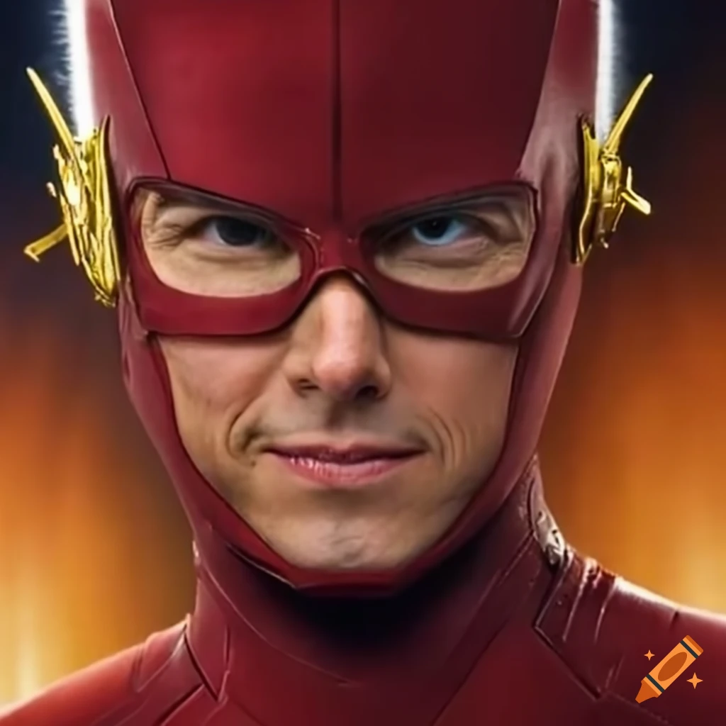 Tom cruise portrayed as the flash on Craiyon