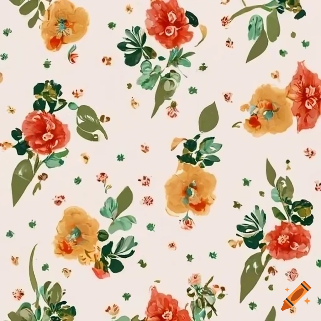 Simple floral clothing pattern on Craiyon