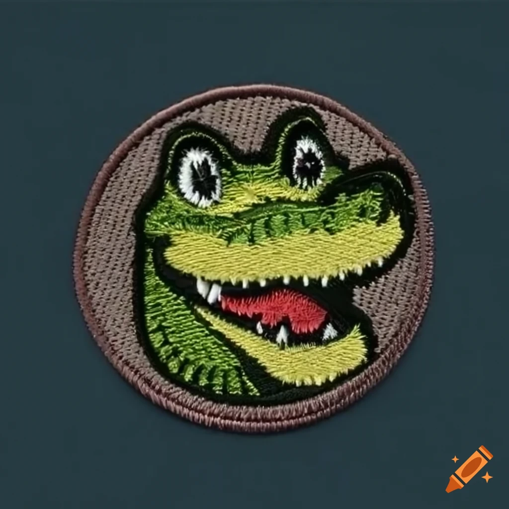 Alligator design patch on Craiyon