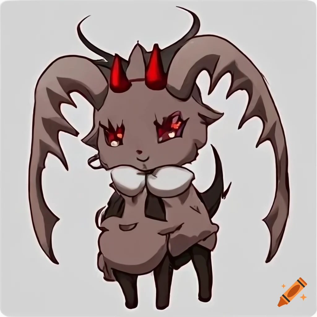 Anime chibi goat demon on Craiyon