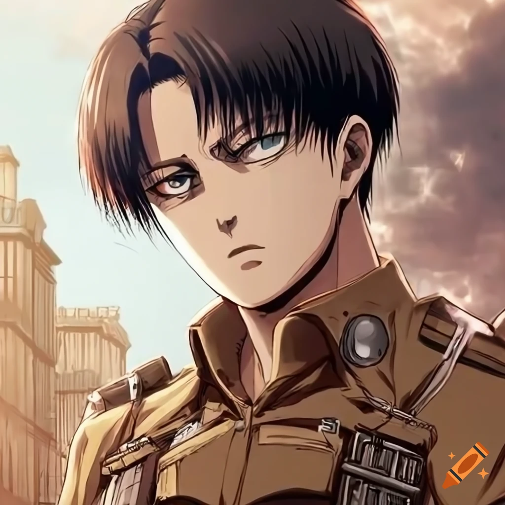 Detailed character illustration of levi from attack on titan in ...