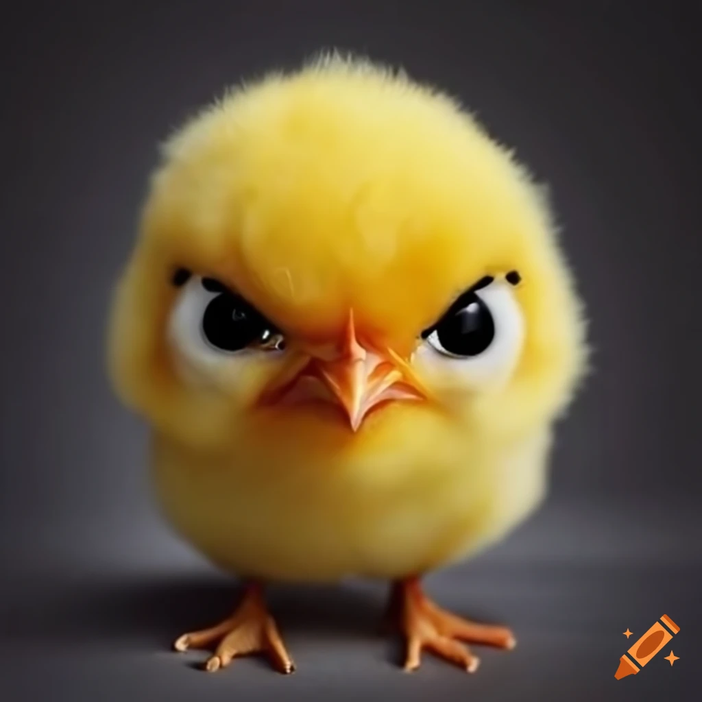 Angry baby chick on Craiyon