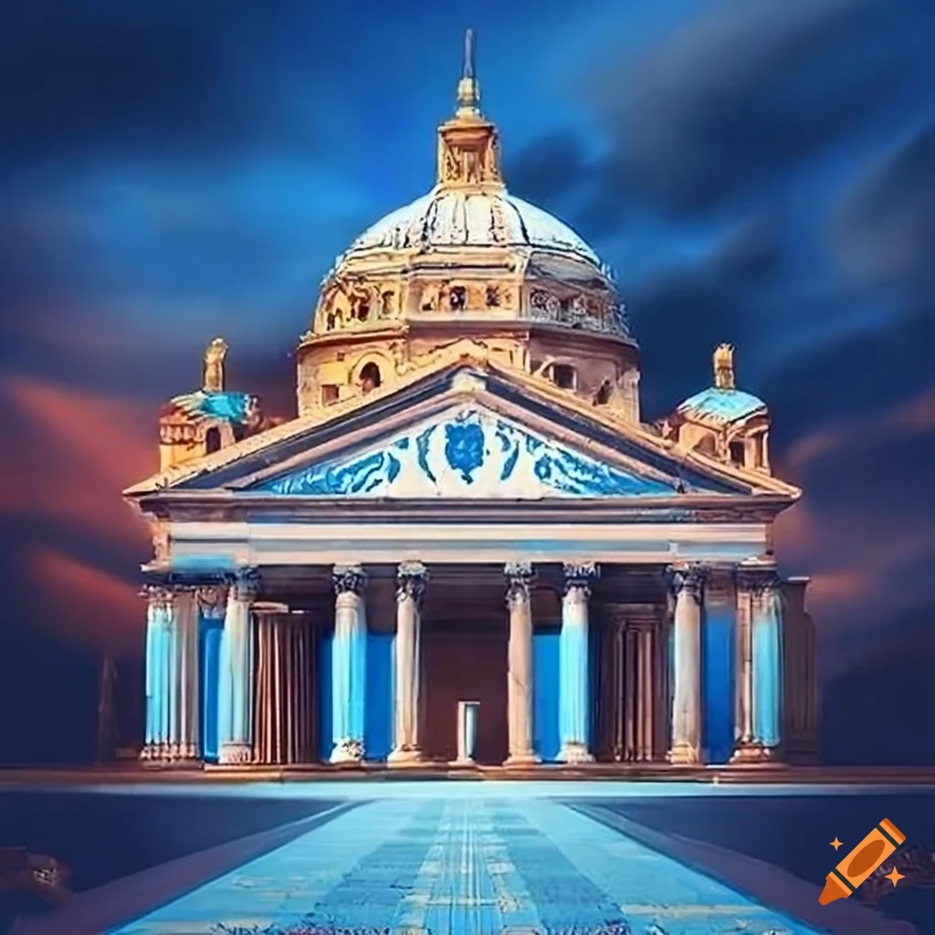 Roman temple dedicated to heaven on Craiyon