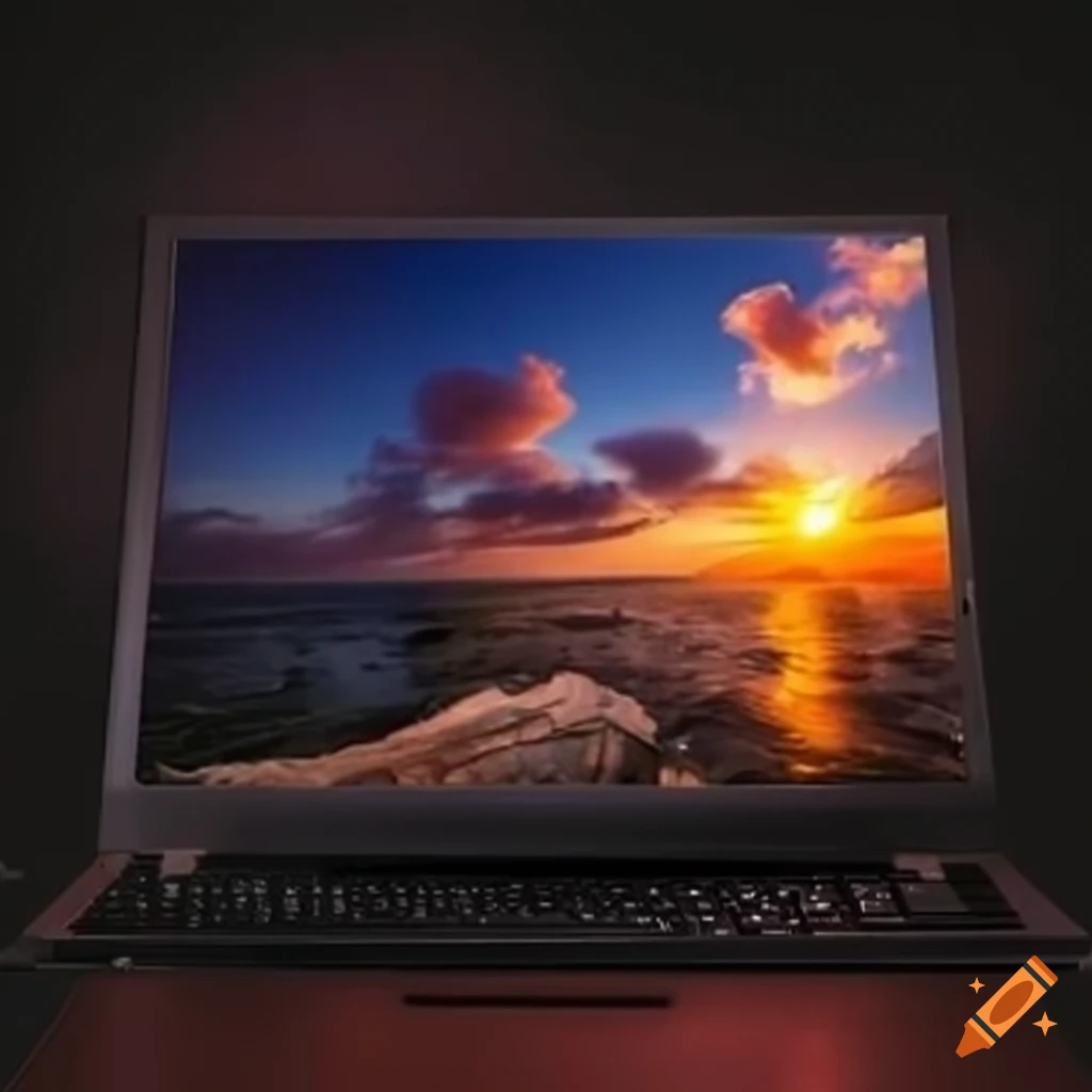 Laptop monitor on Craiyon