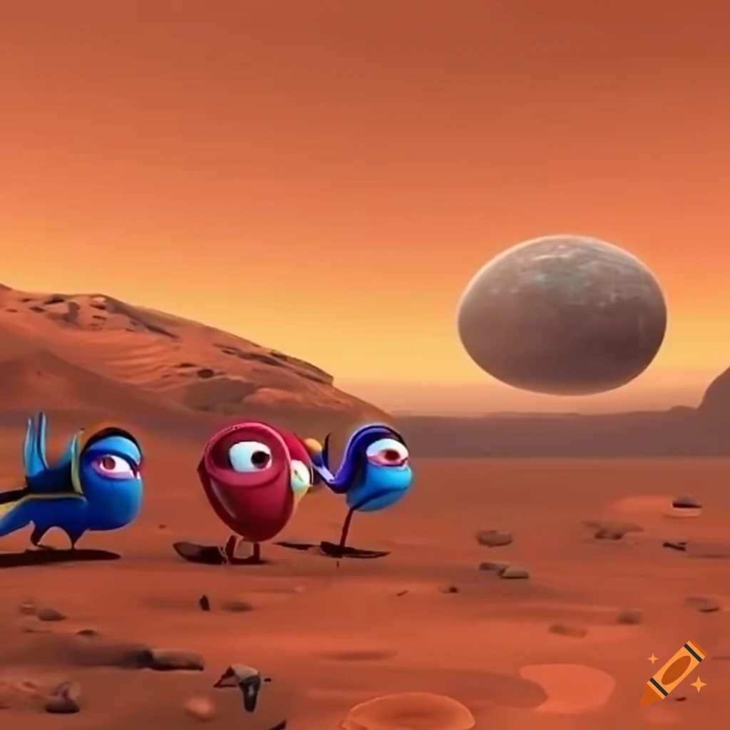 Finding dory on planet mars on Craiyon