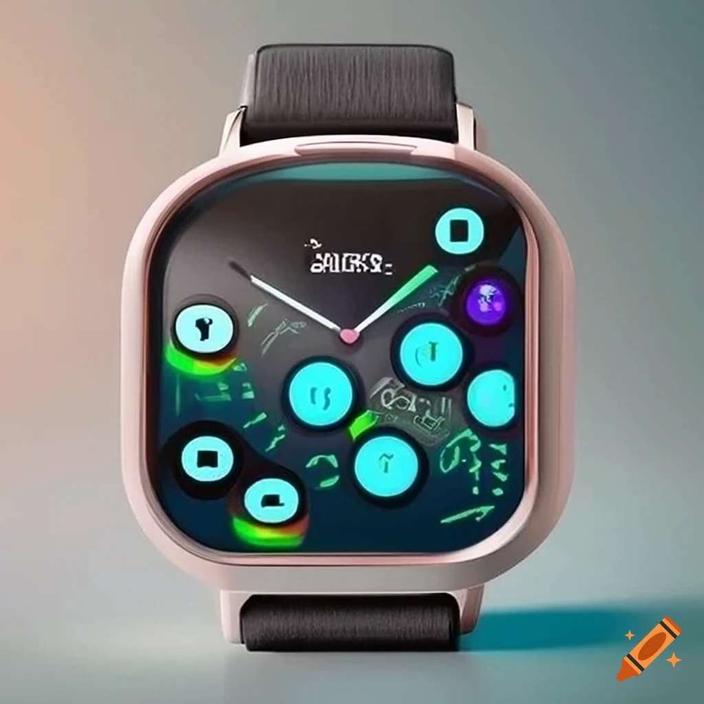 Smartwatch with stainless steel case and oled display on Craiyon