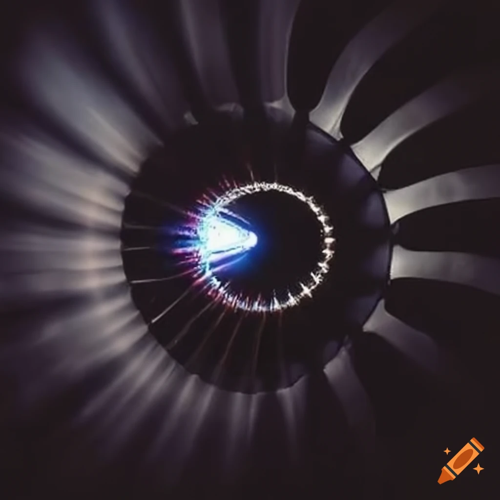 Jet engine merged with a human eye on Craiyon