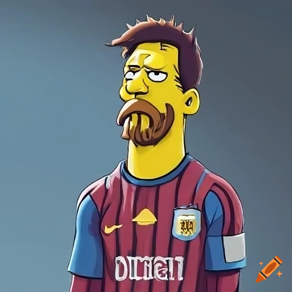 Messi simpson as a god in argentina on Craiyon
