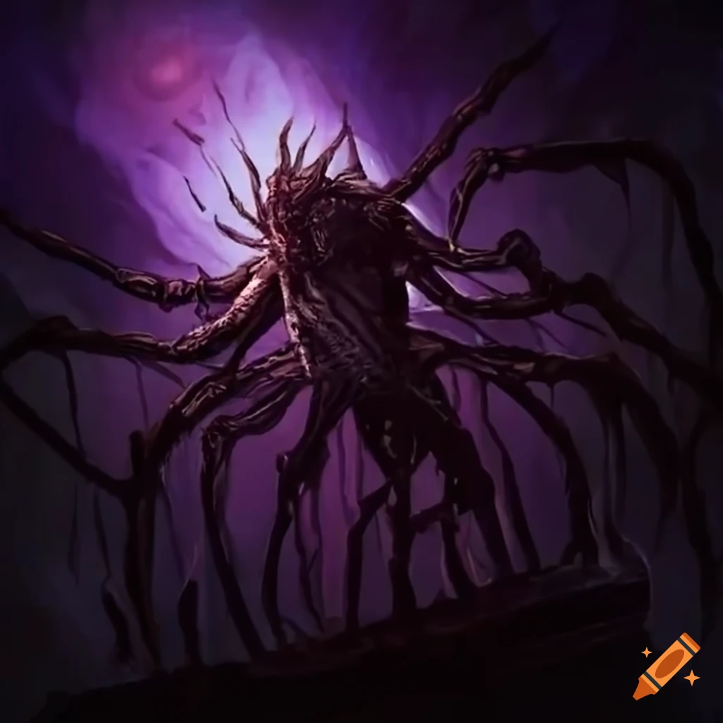 Sun-corrupted cave spider from dungeons and dragons in 4k resolution on ...