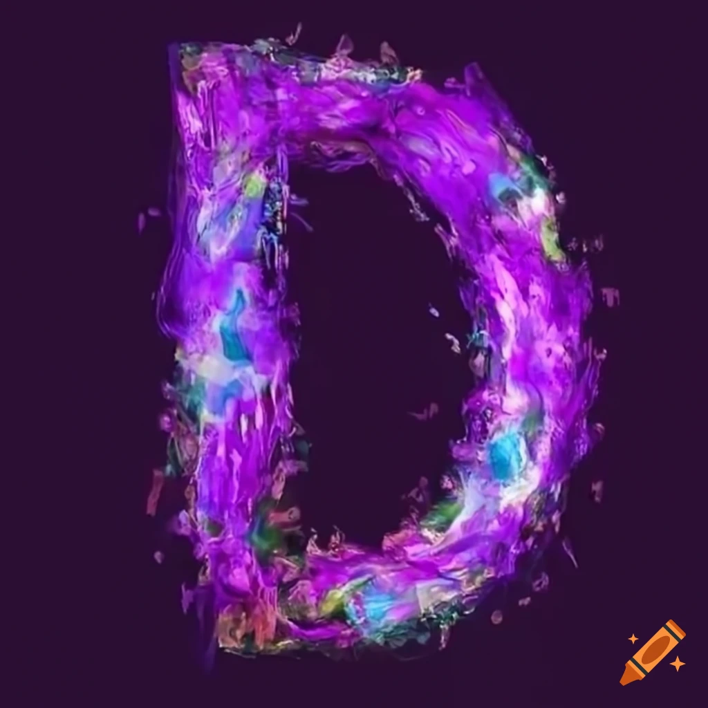 The letter d in disjointed series style on Craiyon
