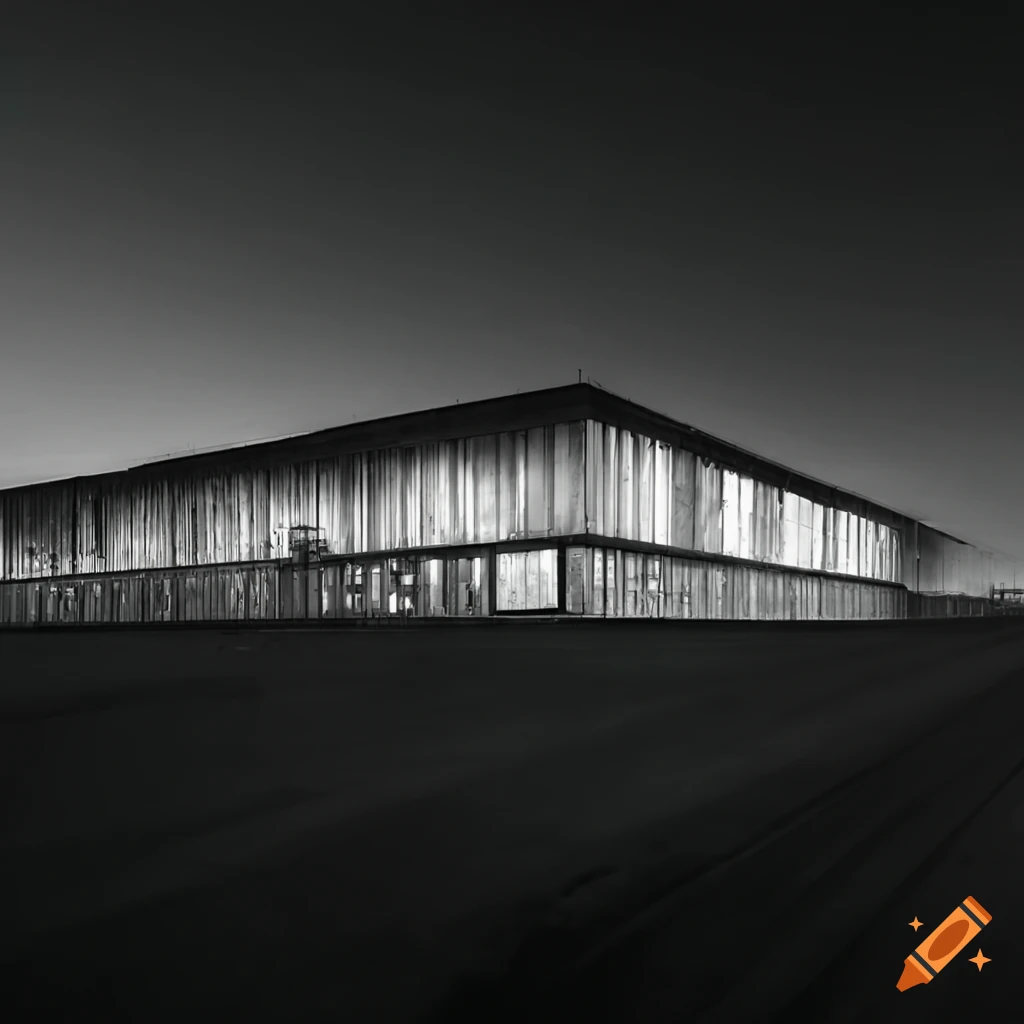 Chiaroscuro monochrome brutalism with strong light source on Craiyon