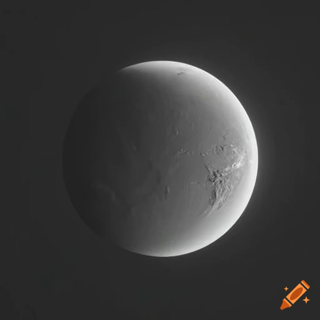 Small rocky planet illuminated by a star in space on Craiyon