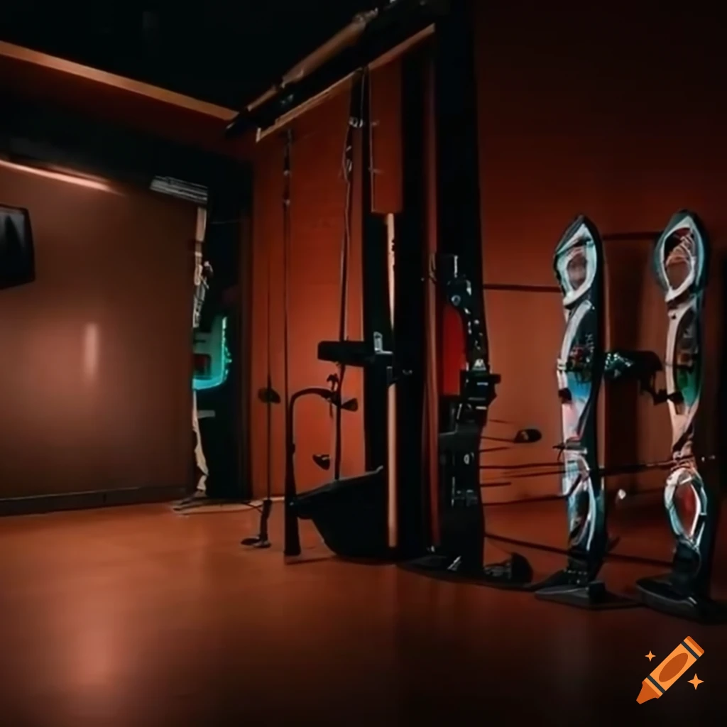 Minimalistic archery studio with shooting range and register counter on ...