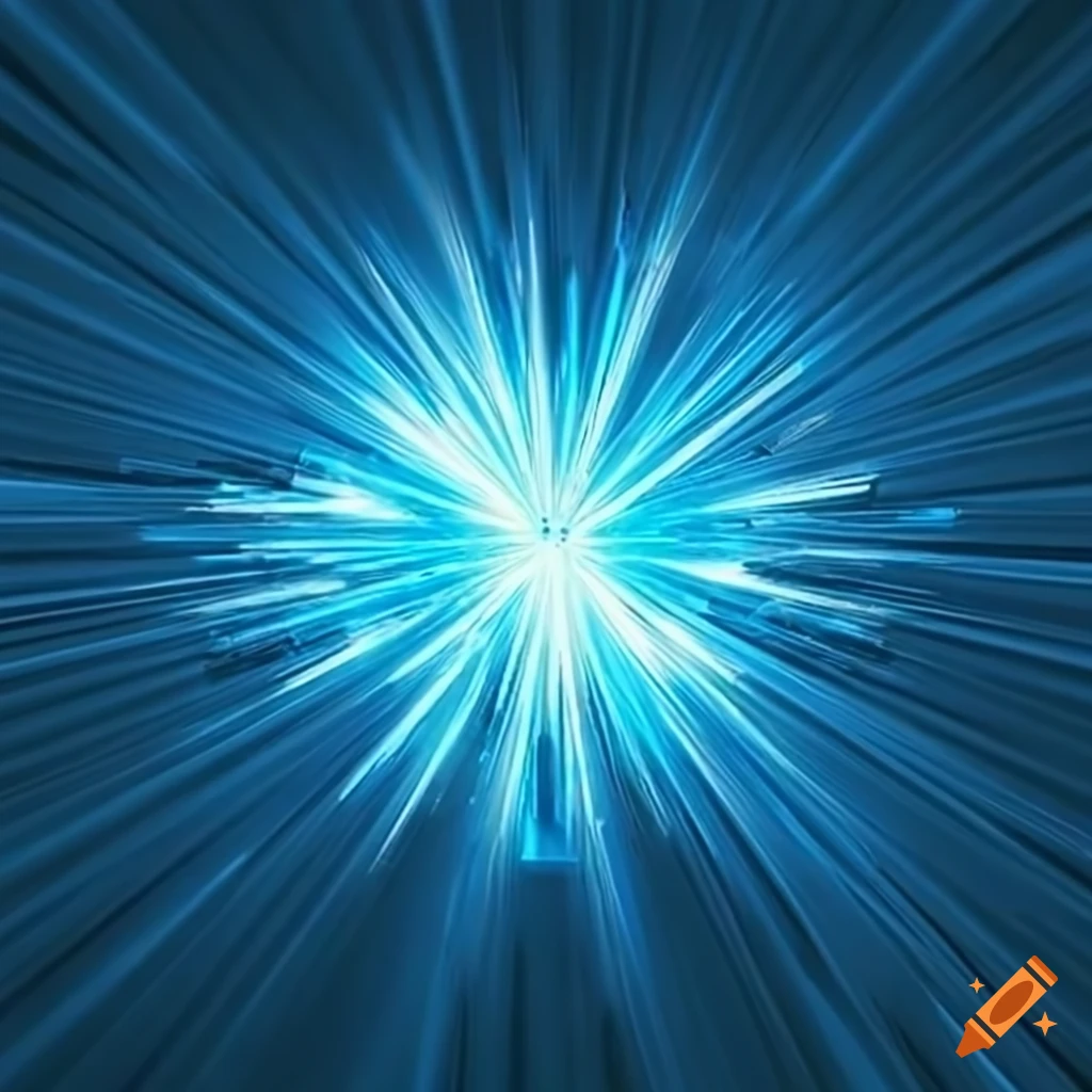 Warp speed in blue on Craiyon