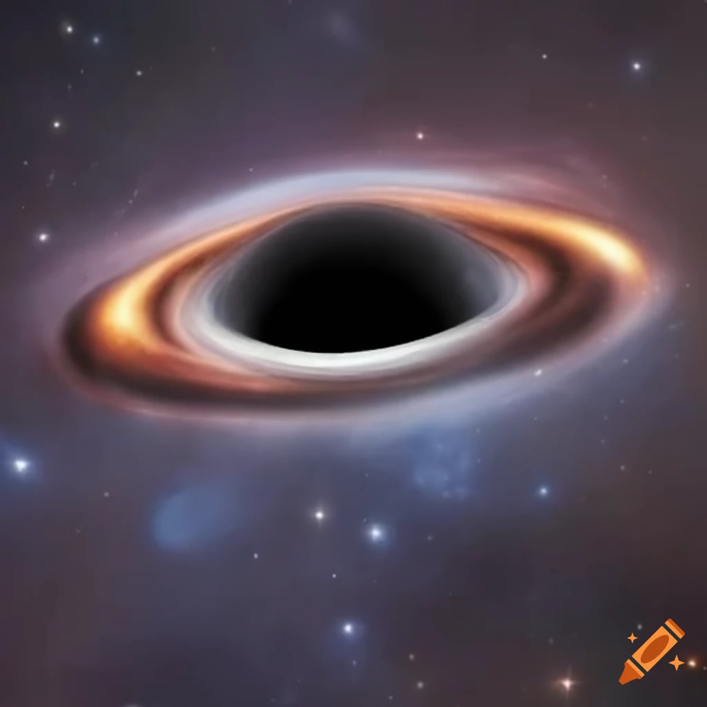 Gravitational representation of black hole ton-618 on Craiyon