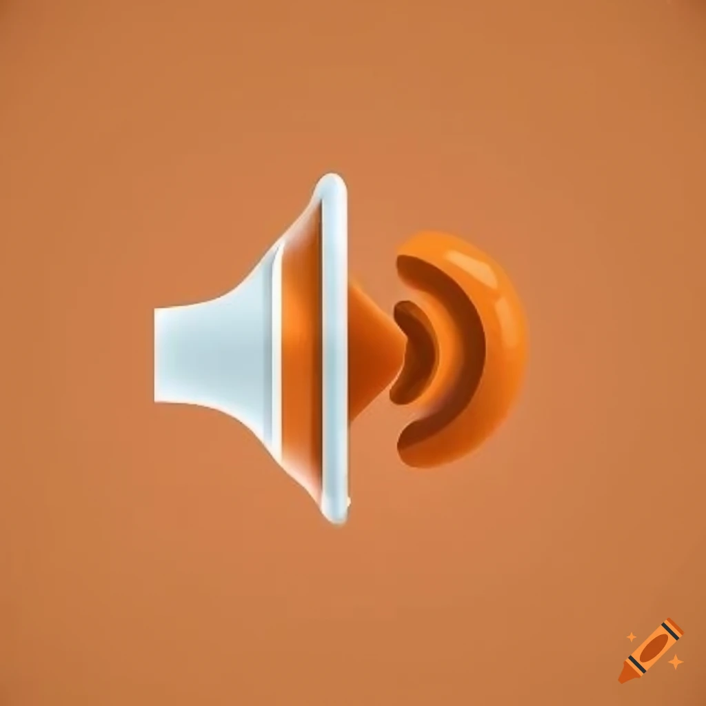 Orange volume icon on Craiyon