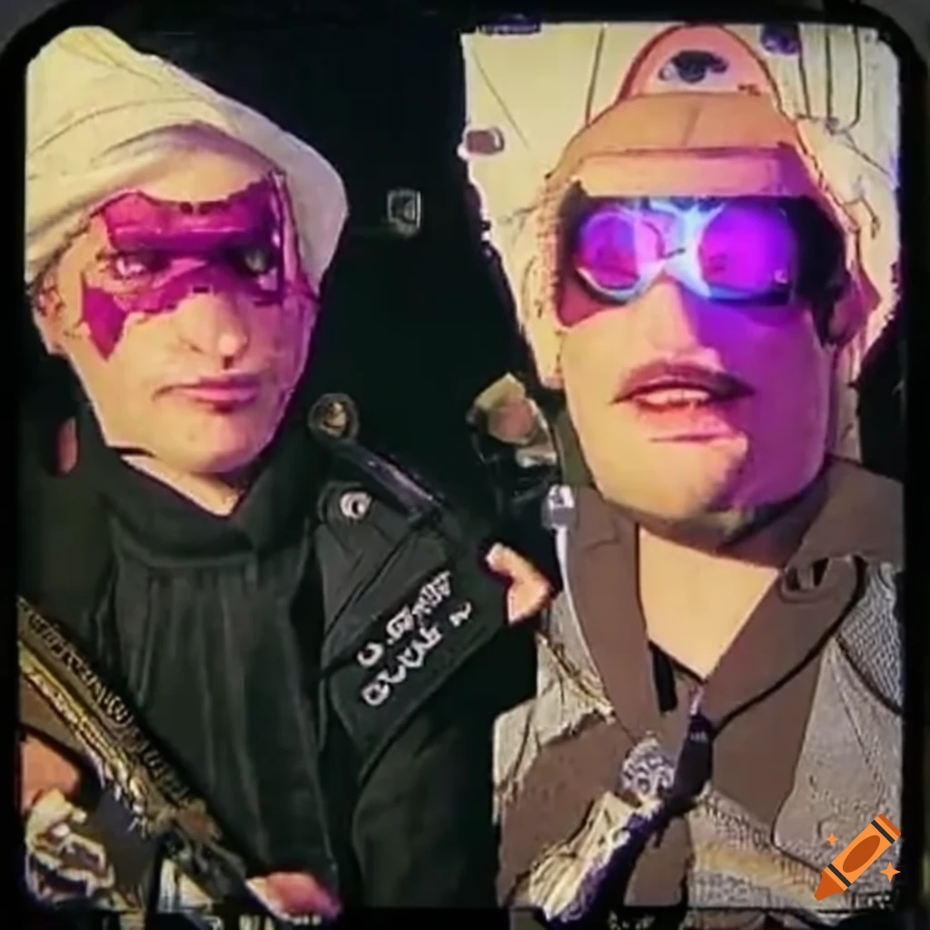 Weird cyberpunk people in vhs footage on Craiyon
