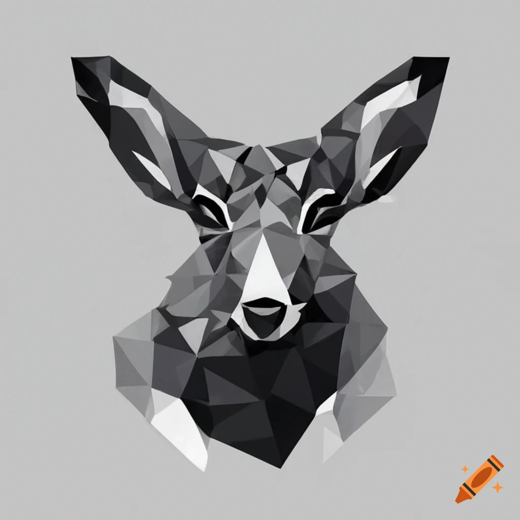 Geometrical polygon animal art with vibrant colors on Craiyon