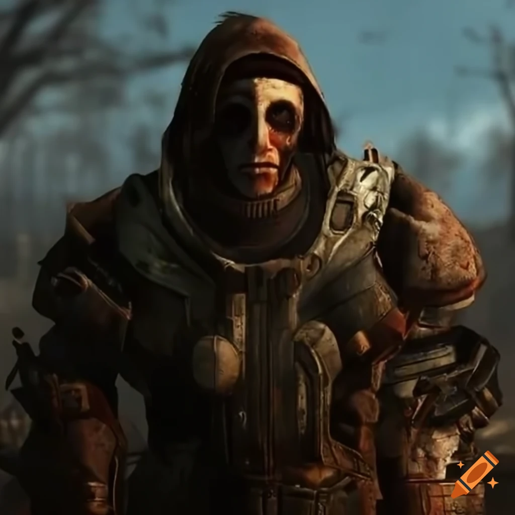 Despair raider in post-nuclear wasteland from Fallout 4 on Craiyon