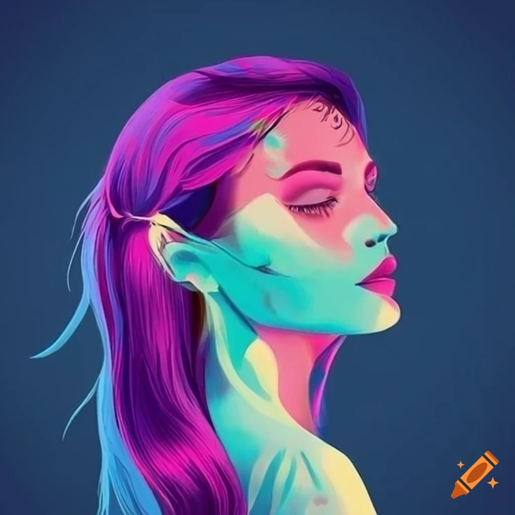 Graphic designer girl on Craiyon