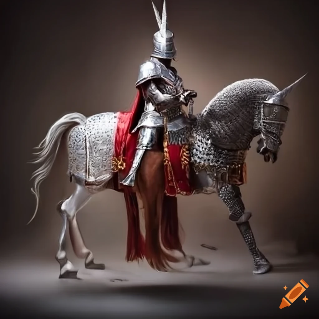 Knight with rabbitears riding a unicorn on Craiyon