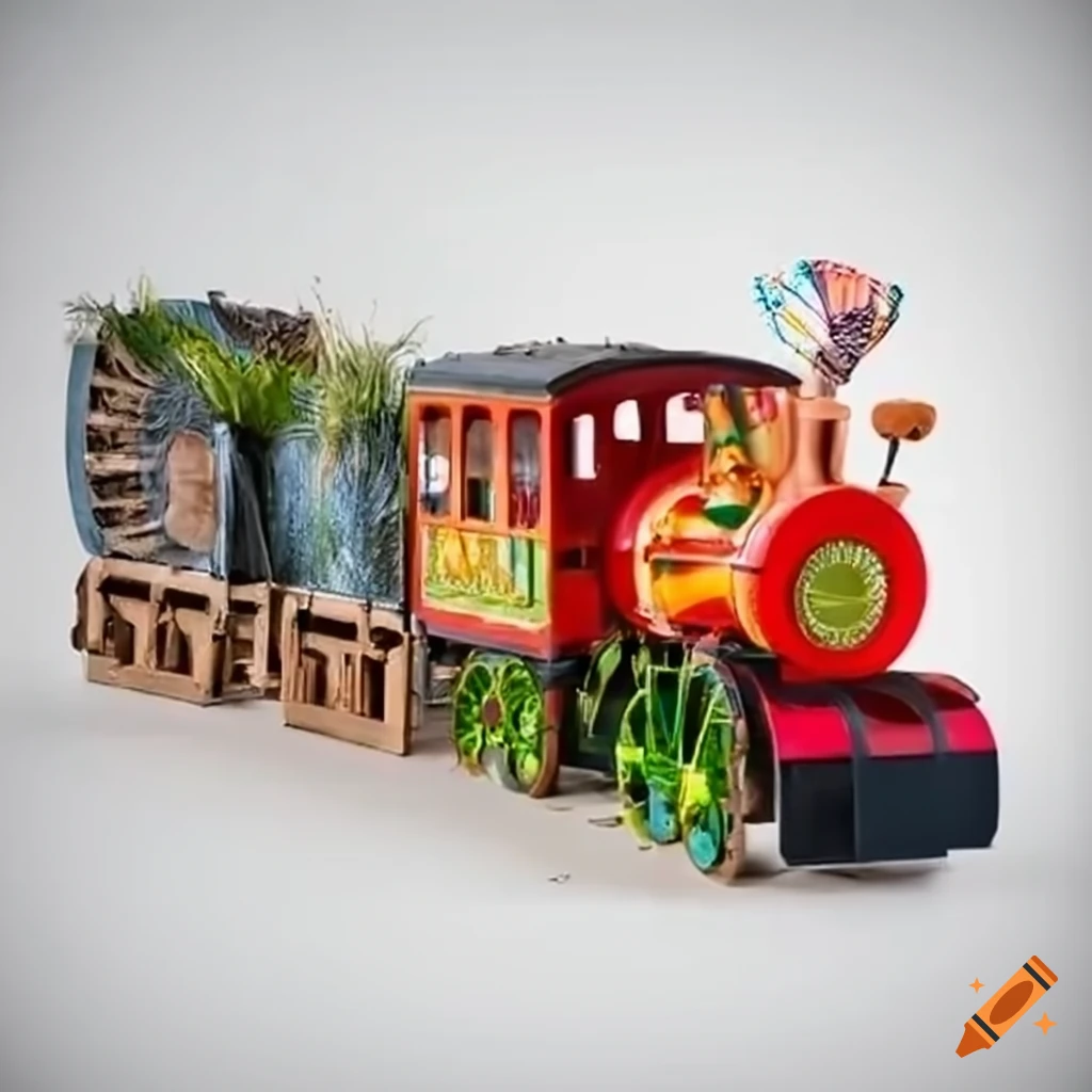 Jungle theme kid's train on Craiyon