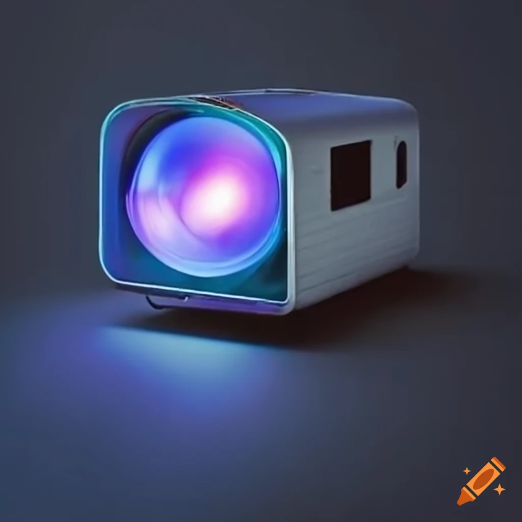 Slide projector with filmstrips on Craiyon