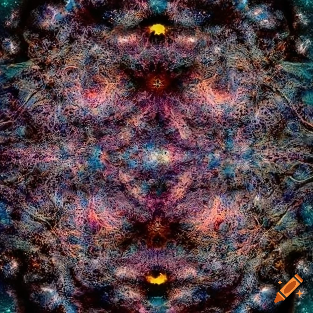 Abstract cosmos with interconnected neurons representing the universe ...