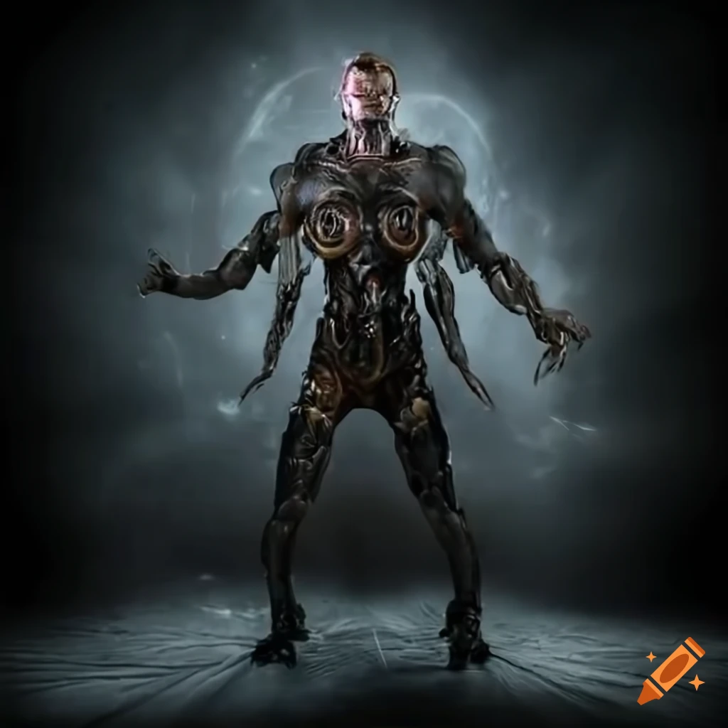 Biopunk cyborg in extreme hyper realistic detail on Craiyon