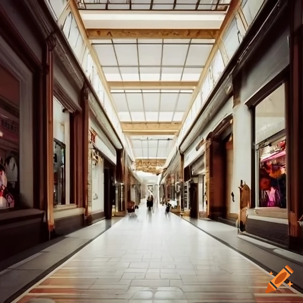 2000s-style mall hallway on Craiyon