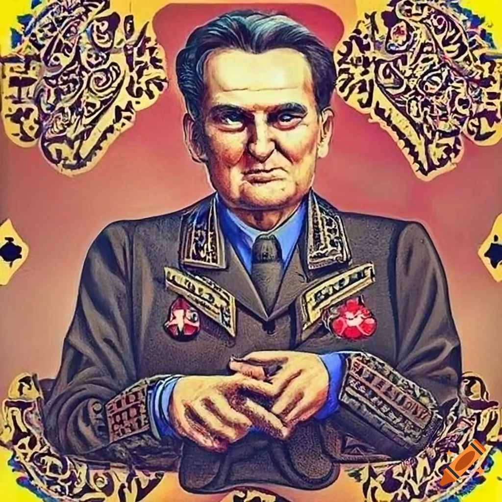 Playing card with josip broz tito on Craiyon