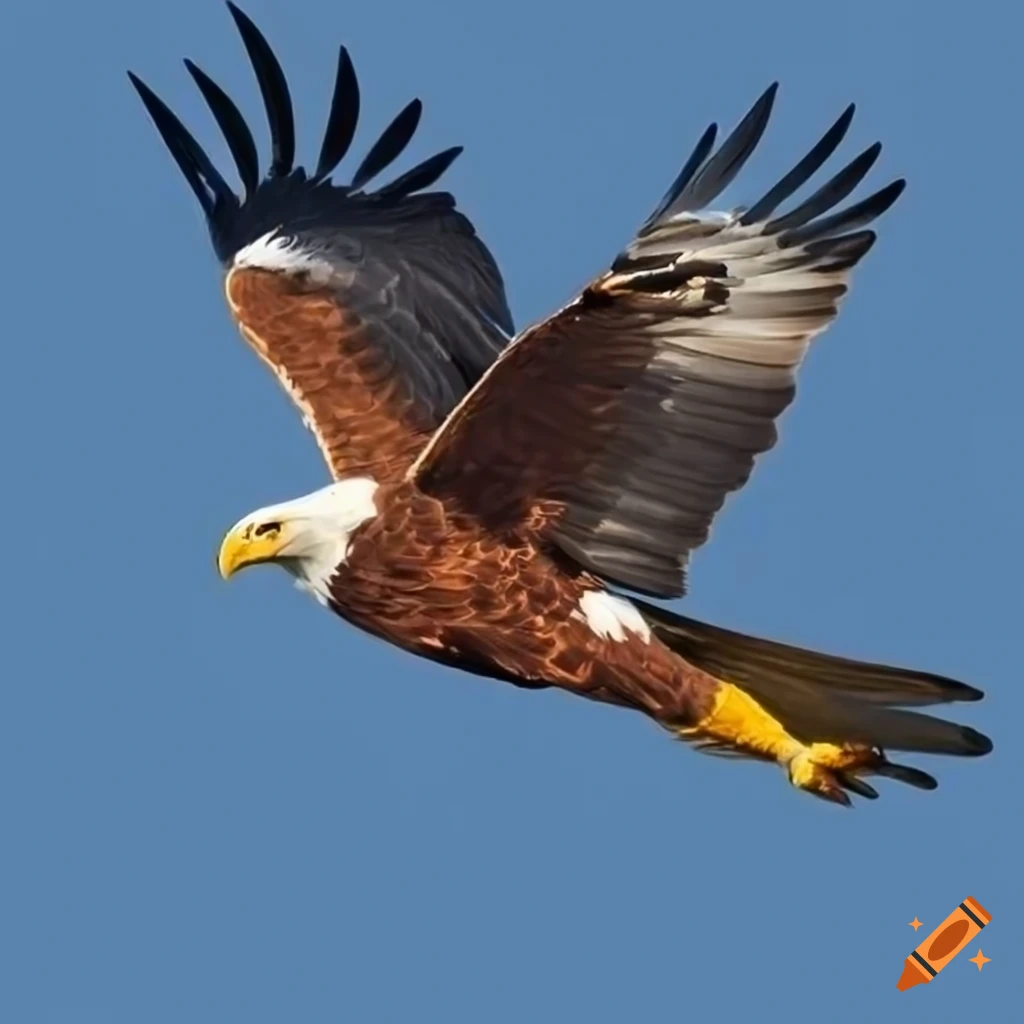 Horus eagle flying on Craiyon