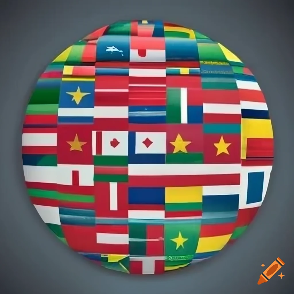 Collage of flags from english-speaking countries on Craiyon