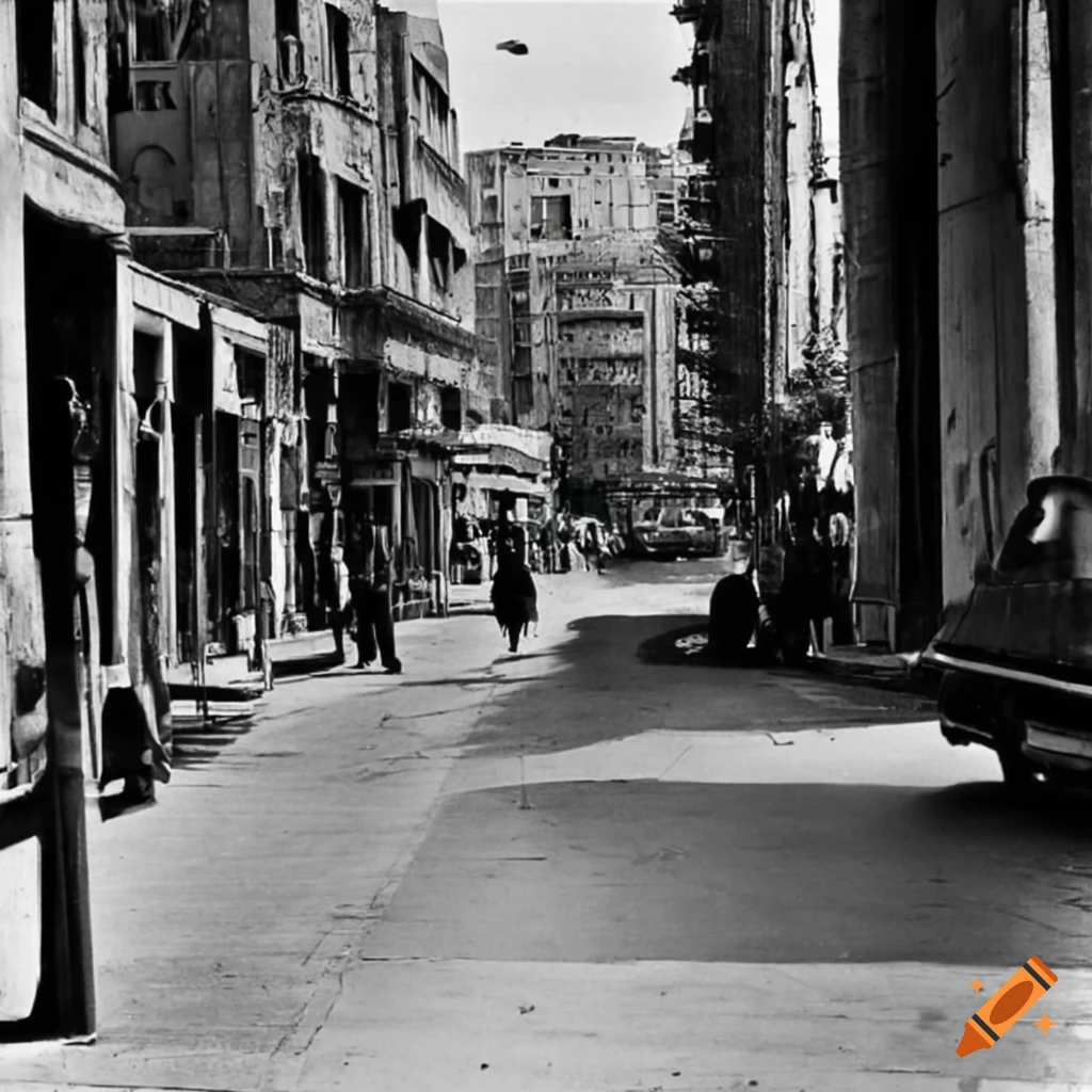 Streets of tehran in the 1970s on Craiyon