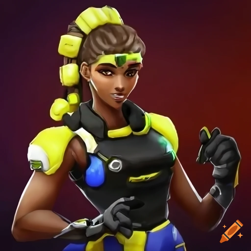 Gender-bent lucio from overwatch on Craiyon
