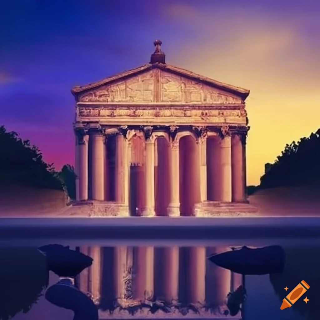 Roman temple dedicated to heaven on Craiyon