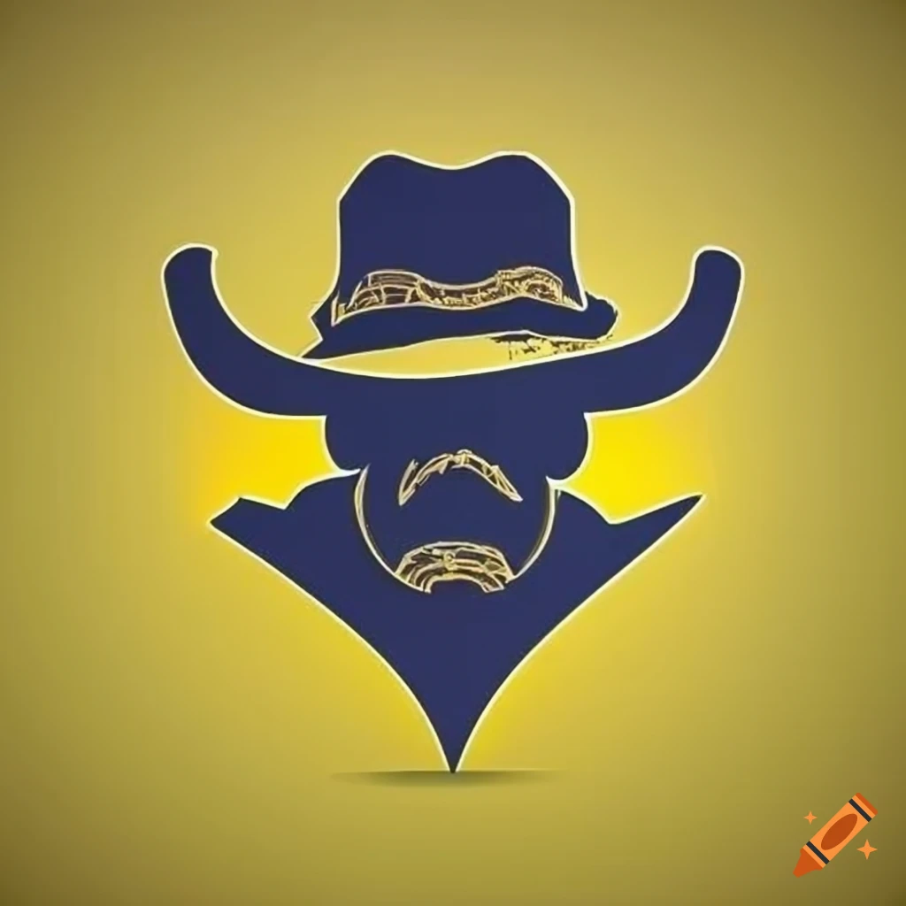 Vibrant yellow outlaw emblem for a sports team on Craiyon