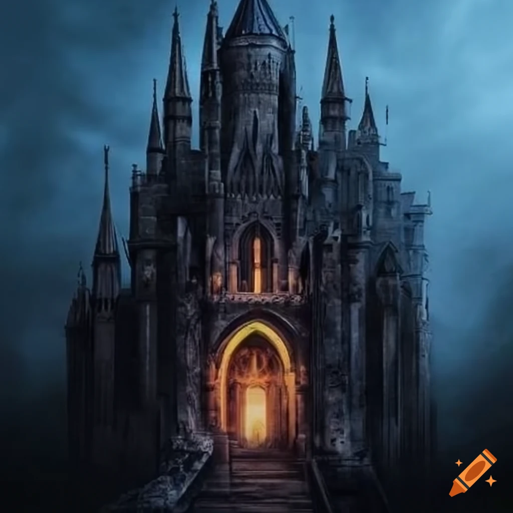 Gothic castle architecture on Craiyon