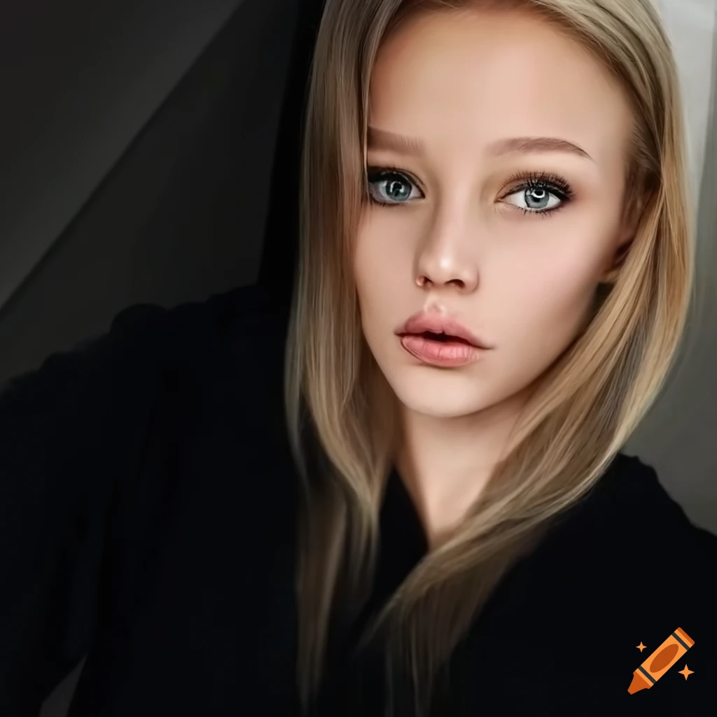 Portrait of a girl with nordic appearance and friendly smile on Craiyon