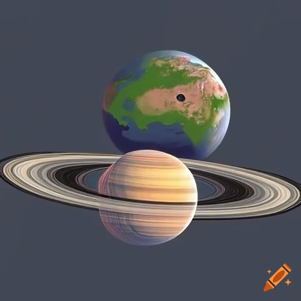 Saturn birthing baby planets resembling ufos approaching earth in '2001: a space odyssey' style ...