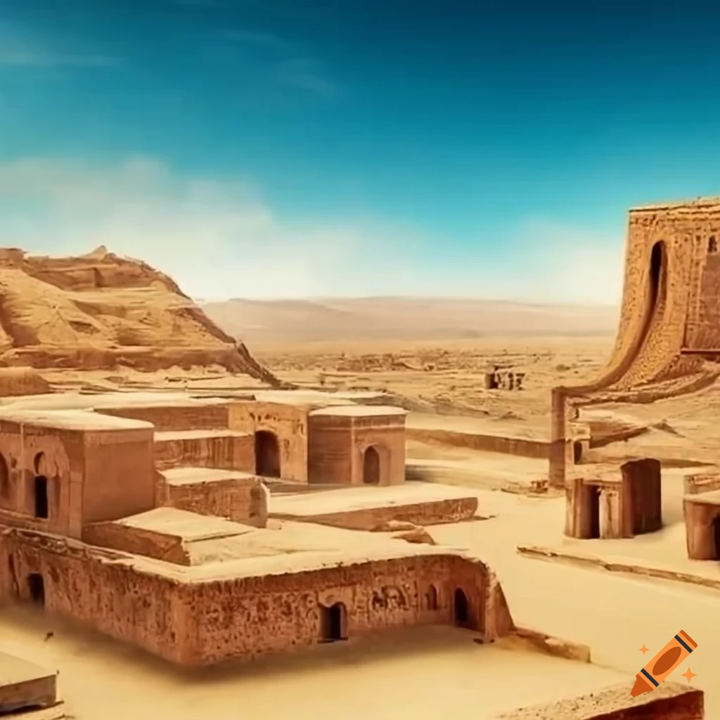 Ancient view of mohenjo-daro from the indus valley civilization in ...