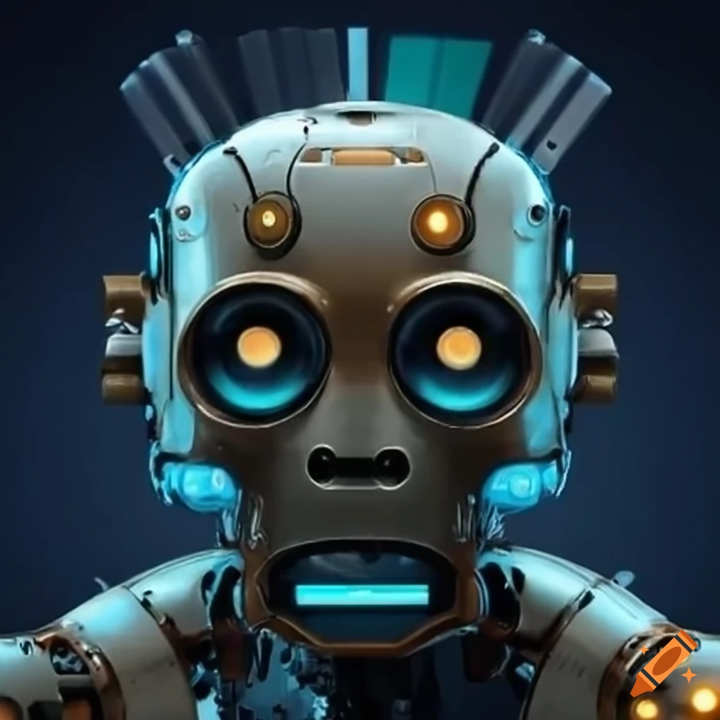 Savage robot in the ancient age on Craiyon