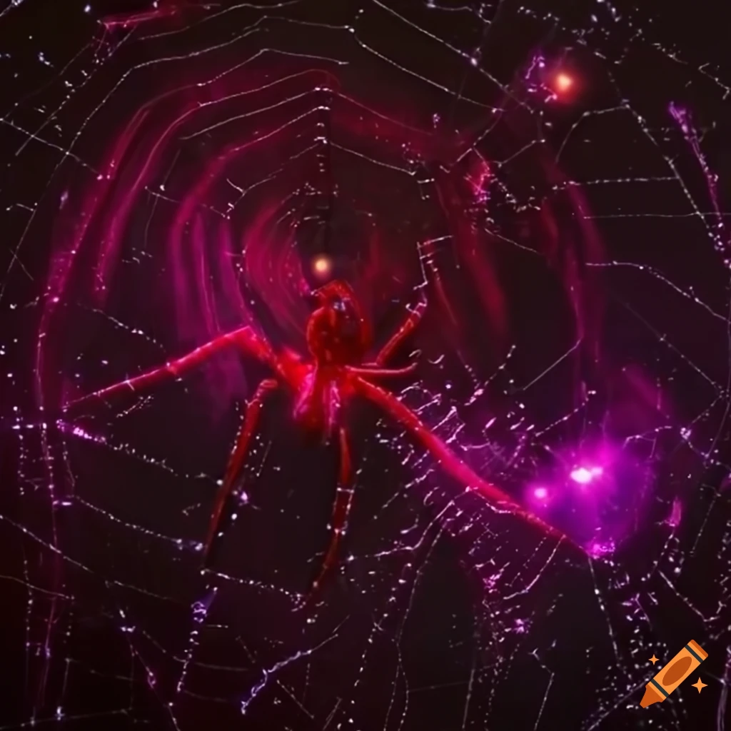 Voidweavers, dark god-spiders spinning their web in the cosmos on Craiyon