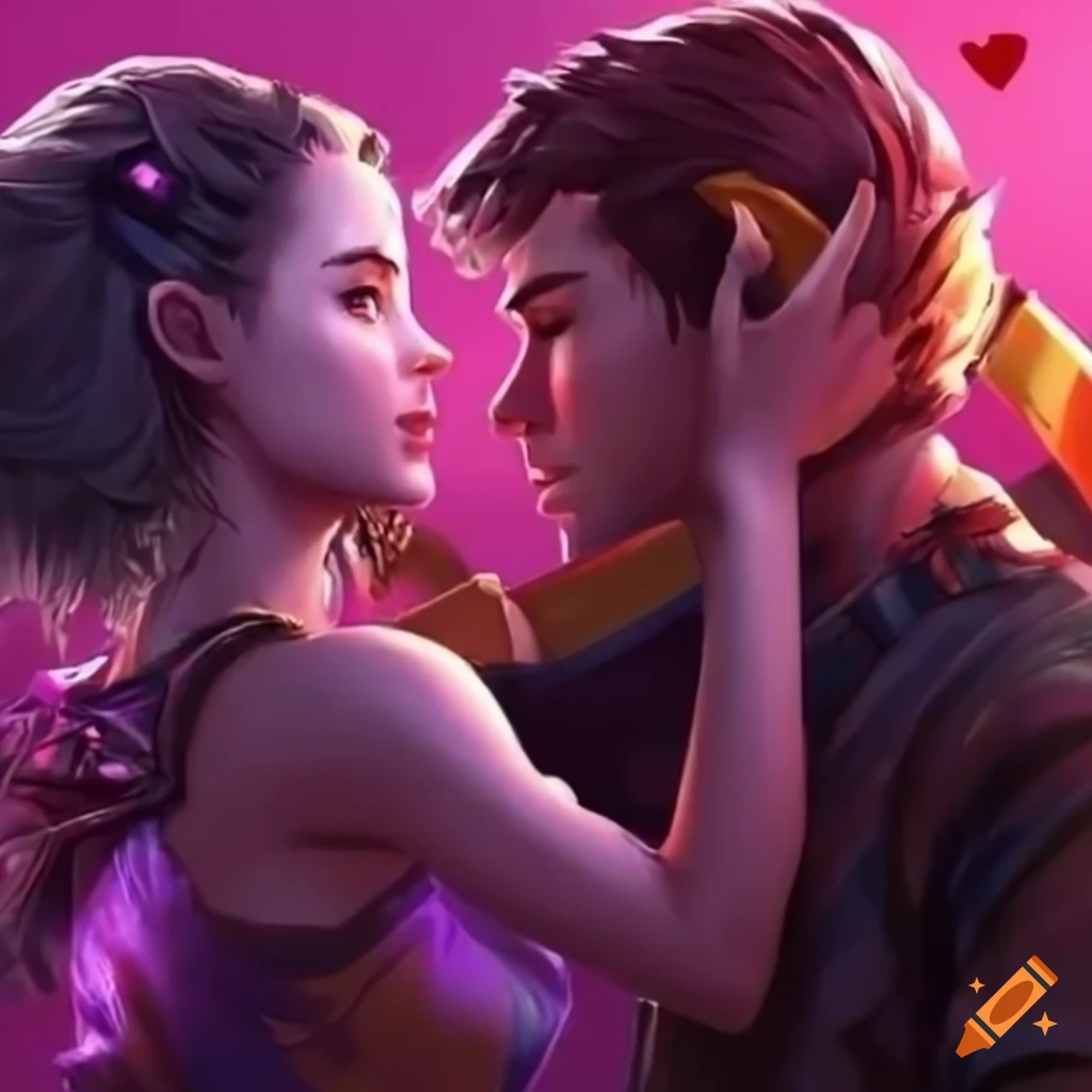 Love between two people playing video games together wallpaper on Craiyon