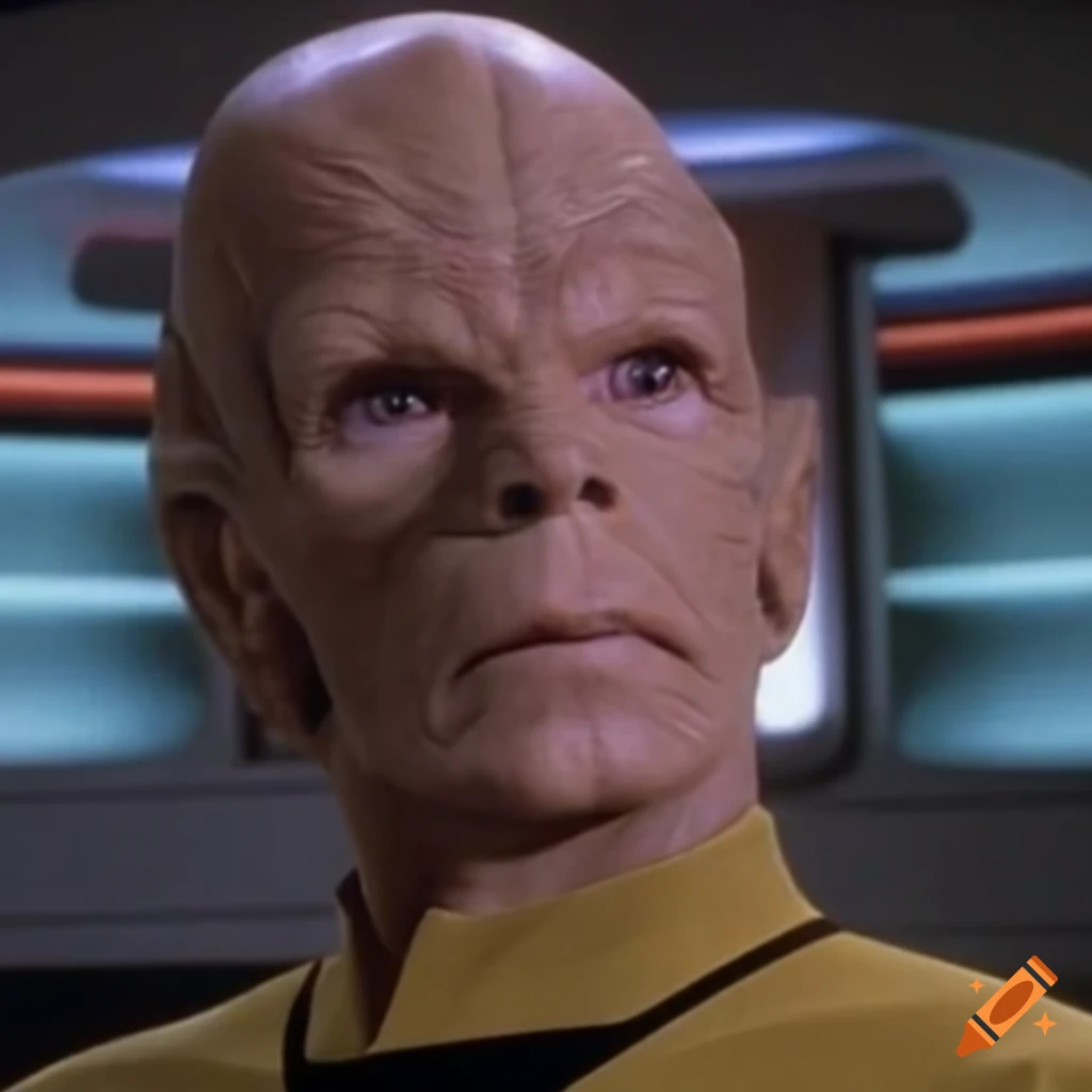 Cia as an alien character in 1990s star trek on Craiyon