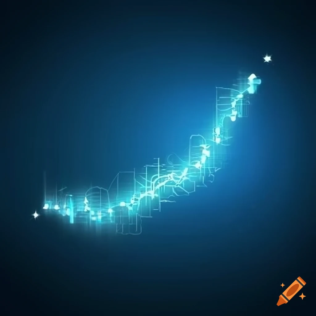Professional exponential graph with a growing curve on Craiyon