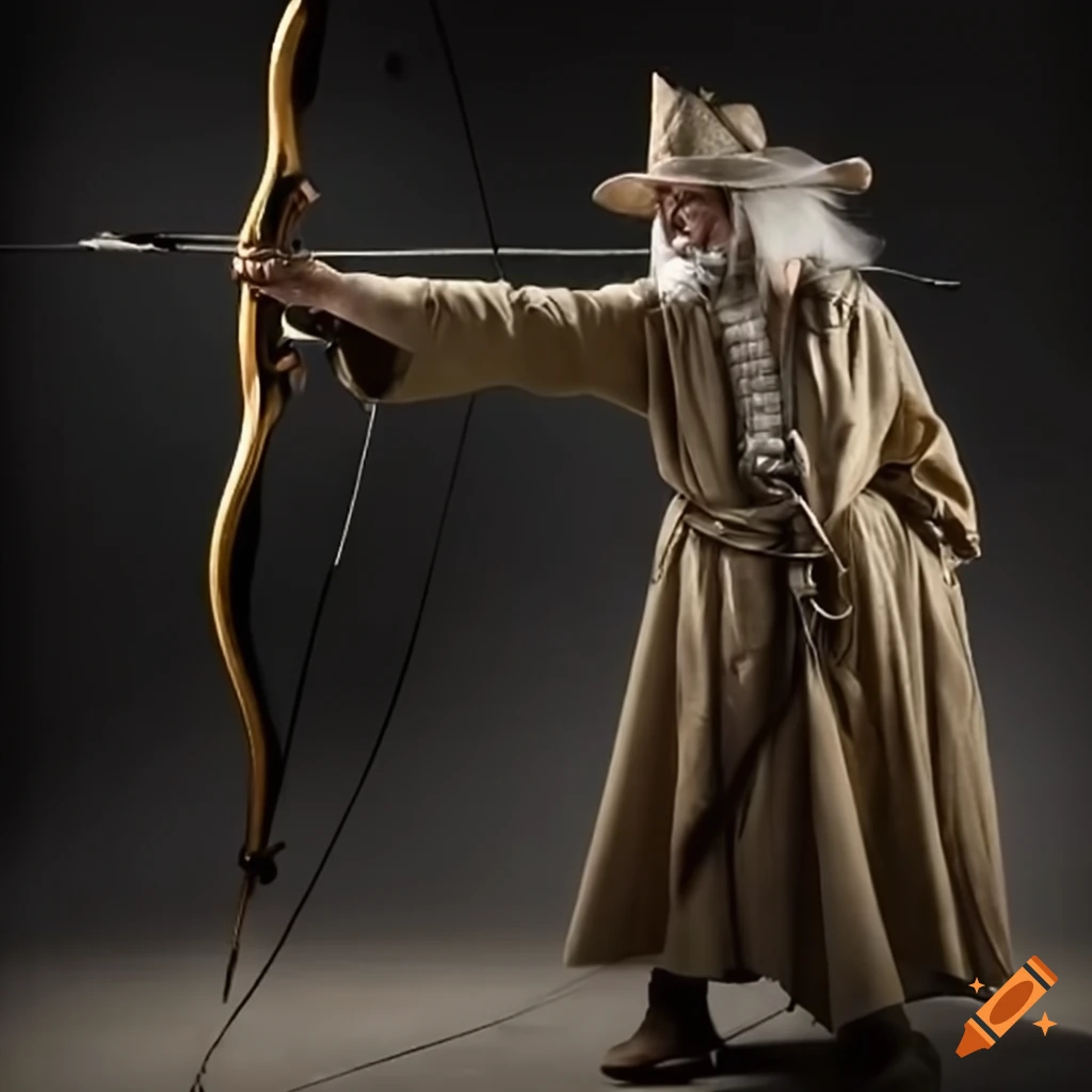 Wizard with archer and bow on Craiyon